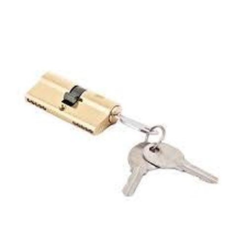 Cylinder Door Lock With 3 Key, Golden